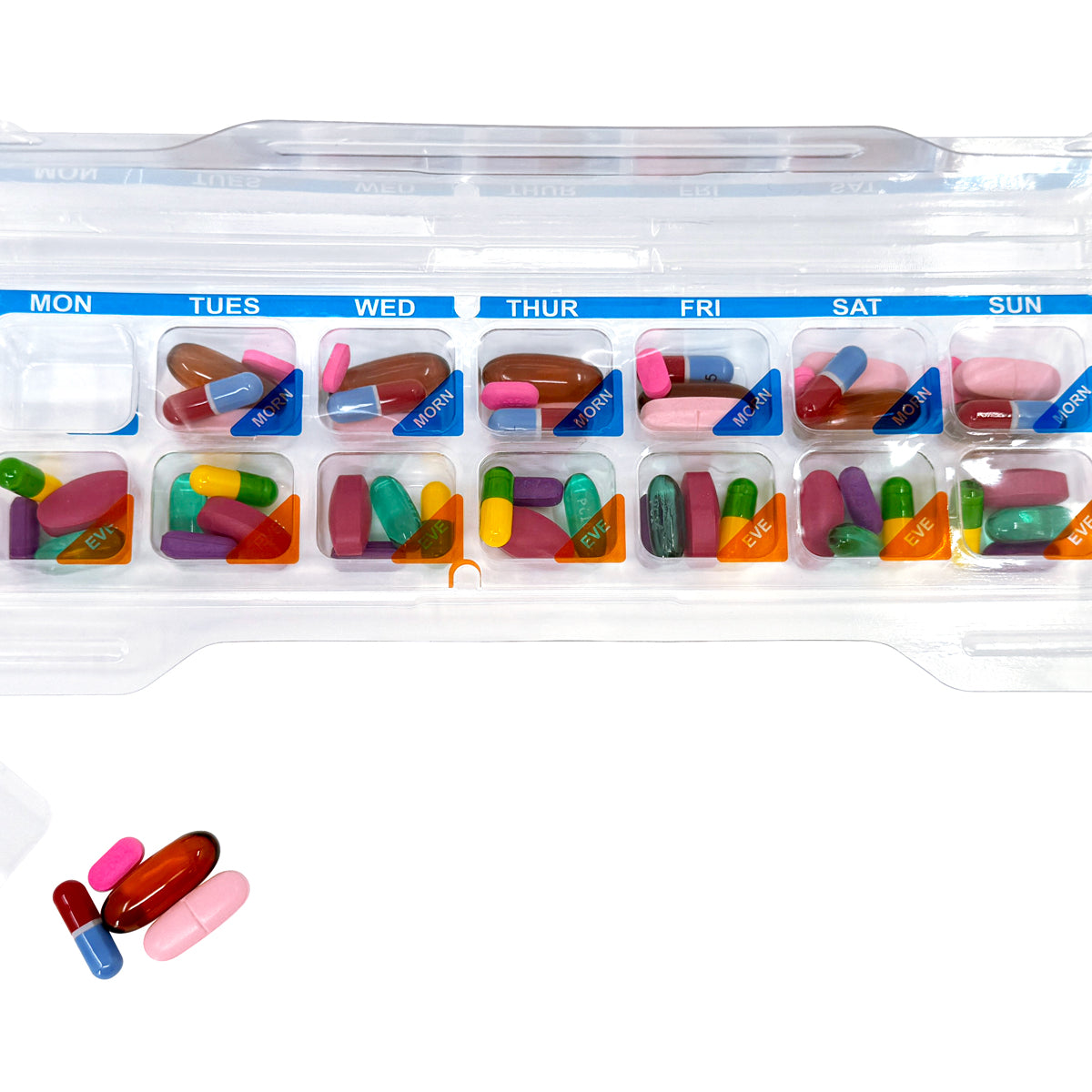 Weekly 2x/Day Medication Tray | AM/PM Pill Organizer 7-Day Pack – Pill ...