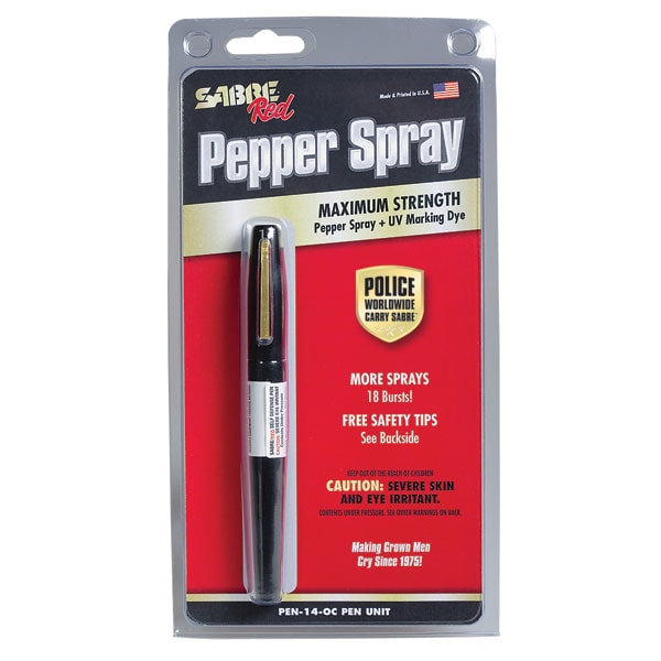 SABRE RED’s Maximum Strength Pepper Spray Pen - Compact and Discrete ...